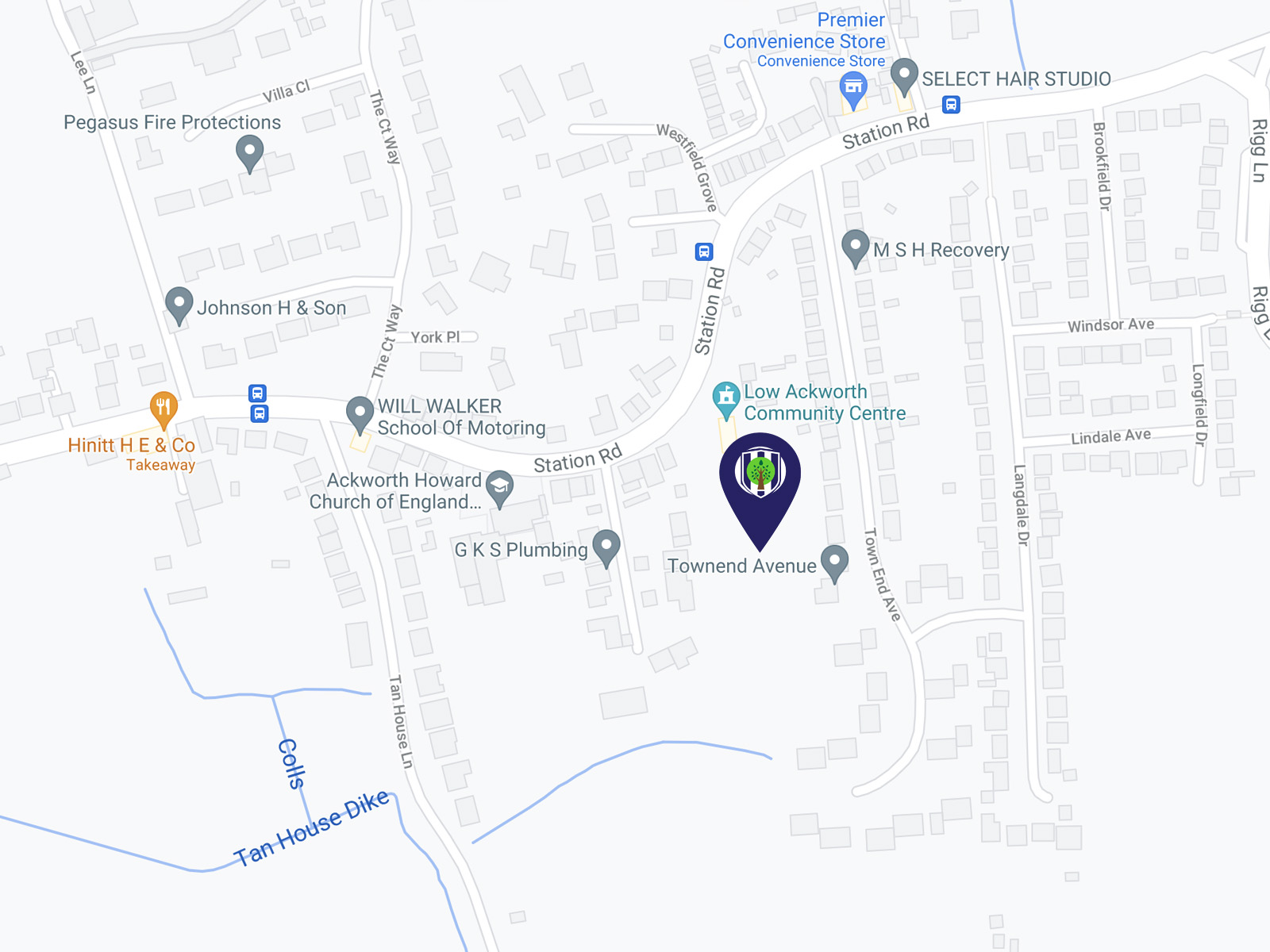 How to find us – Ackworth Juniors Football Club